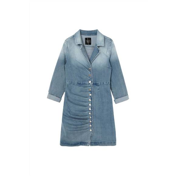 TRUCE | Dresses | New Truce Snap Front Denim Dress In Light Wash | Poshmark